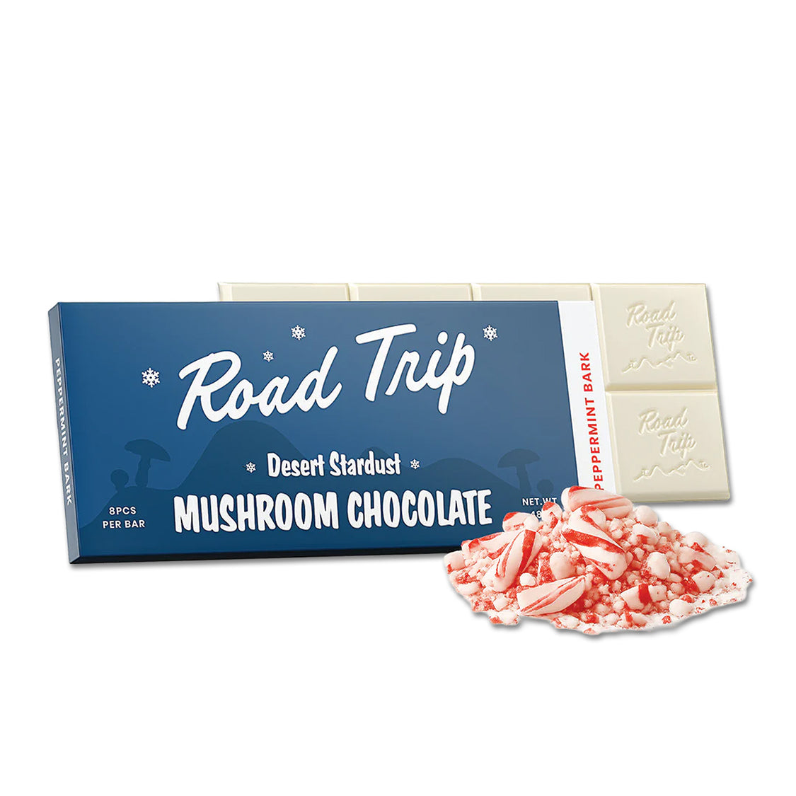 Desert Stardust Mushroom Chocolate Bar - Peppermint Bark