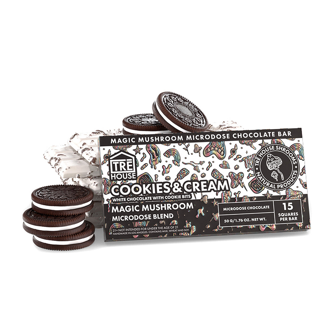 Tre House Magic Mushroom Chocolate Bar - Cookies & Cream